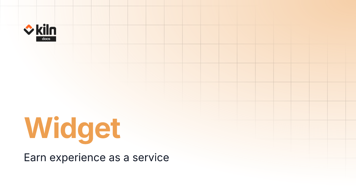 Widget | Kiln docs