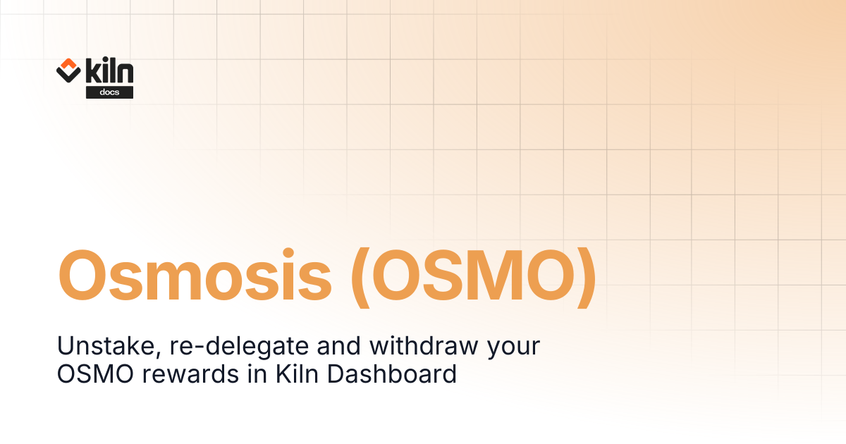 Osmosis (OSMO) | Kiln docs